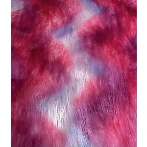 Faux Fur Fabric Shaggy 1.5inch Long Soft Plush (Rainbow Pink Wave) 58" Wide Sold by The Continuous Yard - DIY Projects, Craft Supply, Costume, Decoration, Upholstery, Fur Suits, Furry Paws and Tails