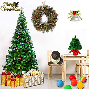 Sunnyglade 6 FT Premium Artificial Christmas Tree 1000 Tips Full Tree Easy to Assemble with Christmas Tree Stand (6ft)