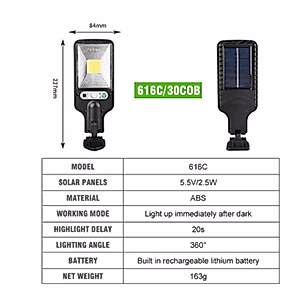 COB/LED Solar Light Outdoor Solar Lamp Powered Sunlight Wall Light Waterproof PIR Motion Sensor Street Light Garden Decoration 3