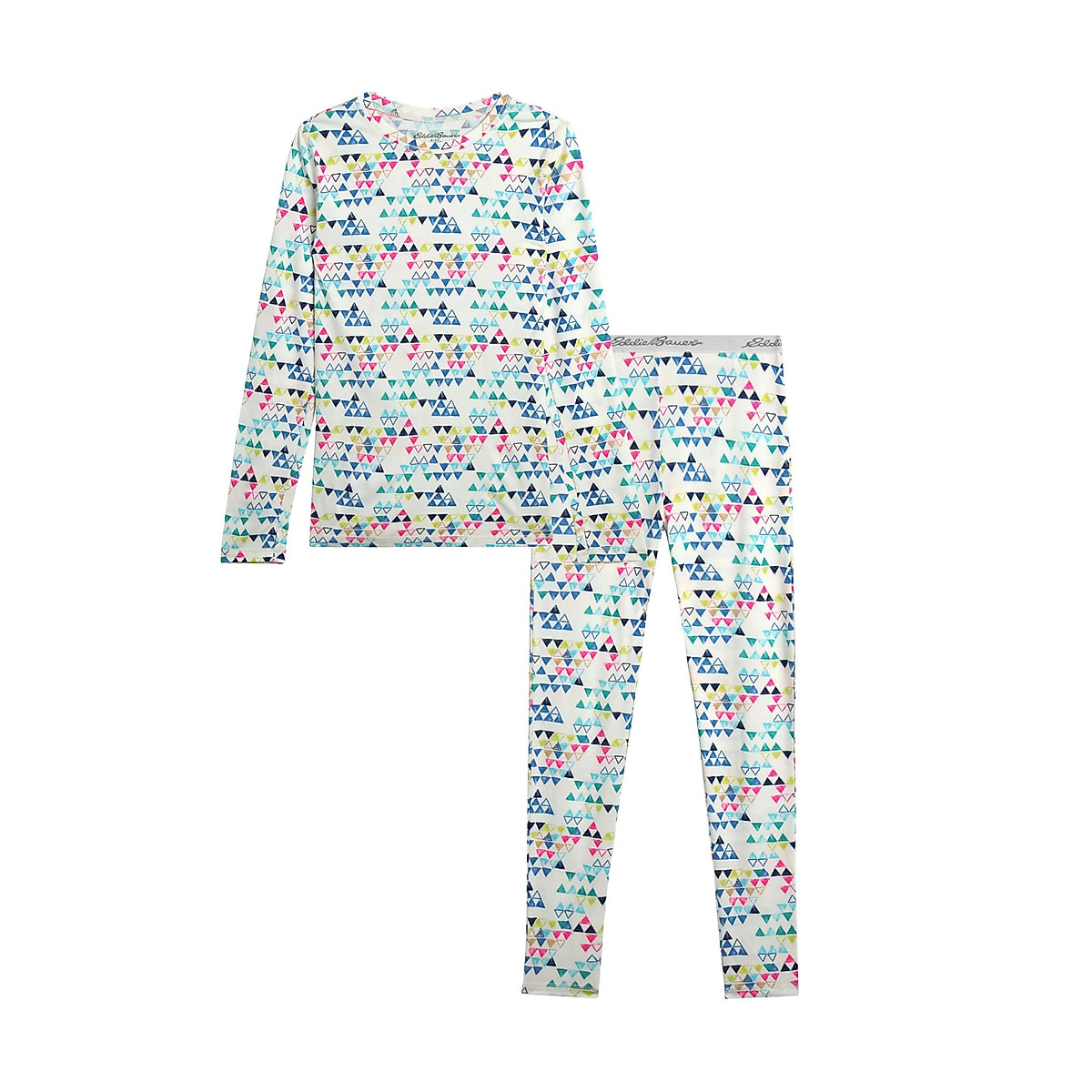 Eddie Bauer Thermal Underwear For Kids - 2 Piece Performance Base Layer Underwear Set For Boys and Girls (5-16), Size 7-8, Egret