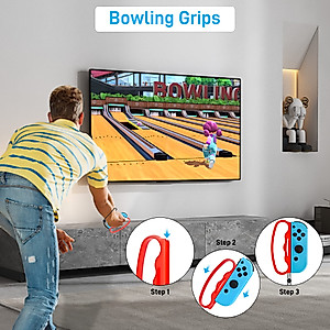 FANPL Switch Sports Accessories Bundle for Nintendo Switch Sports 2022, 10 in 1 Sports Game Accessories Kit with Fencing Game Swords, Wrist Bands, Leg Straps, Tennis/Badminton Rackets, Bowling Grip