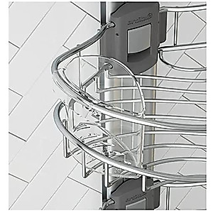 Artika Neptune SC-NEP3-C Extendable Shower Caddy with 1 Mirror and Adjustable Racks and Shelves, Stainless Steel