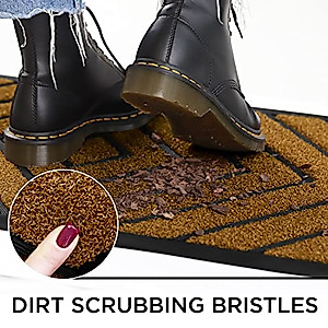 ubdyo - Durable Outdoor - Front Door Mat - 30''x18'' - Welcome Mats Outdoor - Outdoor Mat - Entryway Mat - Brown (1-Pack)