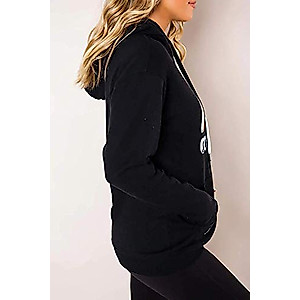 Lacozy Womens Oversized Hoodies Letter Printed Sweatshirts Long Sleeve Sweaters Pullover Fall Clothes with Pocket L