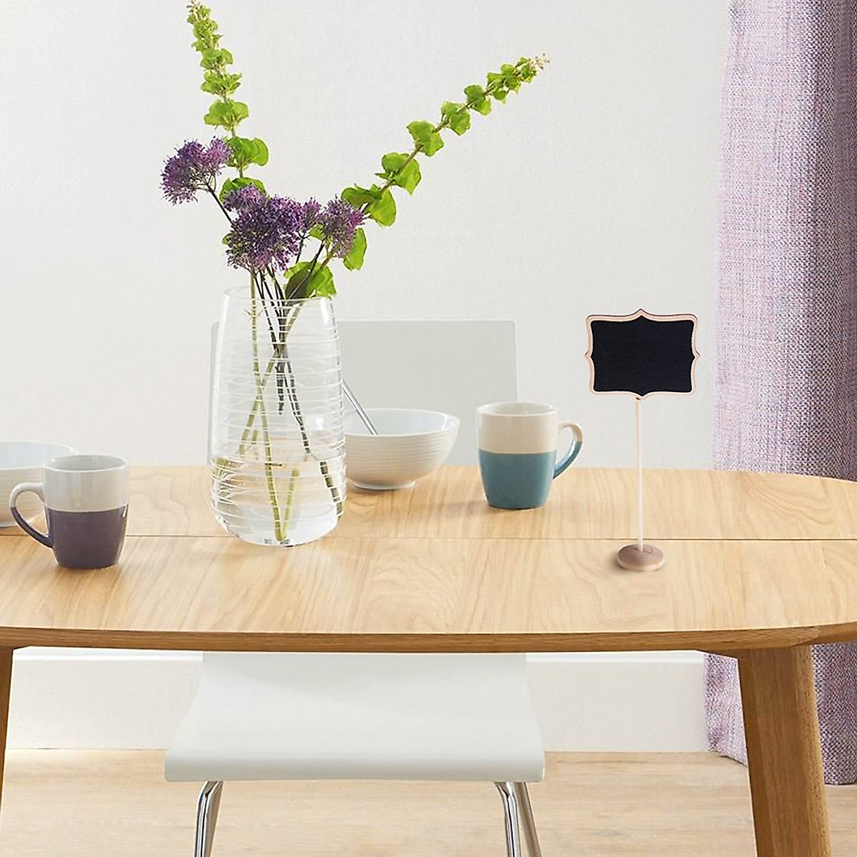 12Pcs Mini Rectangle Chalkboards Black Board with Stand for Message Board Signs Wood Small Chalkboard Signs for Wedding, Birthday Parties, Table Numbers, Food Signs and Special Event Decoration