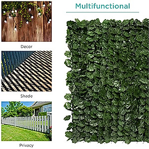 Best Choice Products Outdoor Garden 94x59-inch Artificial Faux Ivy Hedge Leaf and Vine Privacy Fence Wall Screen - Green