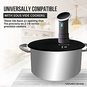 (1-Pack) TonGass Sous Vide Precision Cooker Silicone Lids - Fits Up to 10.5” Stock Pots - Compatible with Anova Culinary Sous Vide Precision Cookers - Prevent Water Evaporation and Retain Flavor