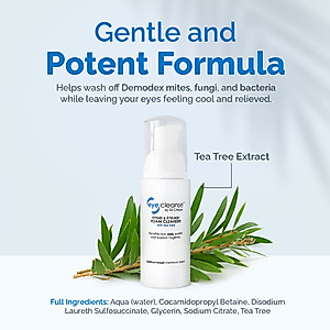 All-in-One Eyelid and Eyelash Cleanser for Extensions, Lash Extension Kit Essential, Enriched with Tea Tree Oil, Helps Ease Tired Eyes, 50 ml - EyeCleanse by Dr Chrissie