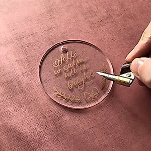 UNIQOOO 3.25“ Clear Acrylic Christmas Tree Ornament, Stocking Gift Tag, Acrylic Blanks, Wedding Gift Tag, Pack of 20