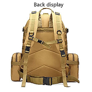 DTKJ 50L Tactical Backpack,Molle Backpack,4 in 1 Military Bag,Outdoor Sport Hiking Climbing Army Backpack Camping Bags