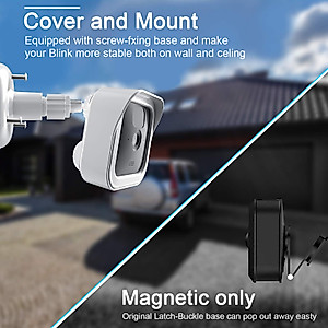 All-New Blink Outdoor Camera Housing and Mounting Bracket, Weather Proof Protective 360 Degree Adjustable Mount with Blink Sync Module 2 Outlet Mount for Blink Home Security Camera (White(3 Packs))
