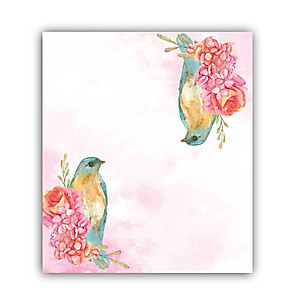 Stonehouse Collection | Pretty Blue Bird Name Cards | Floral Table Tents | Wedding/Generic Event Place Cards | 25 Count (Floral Blue Bird)