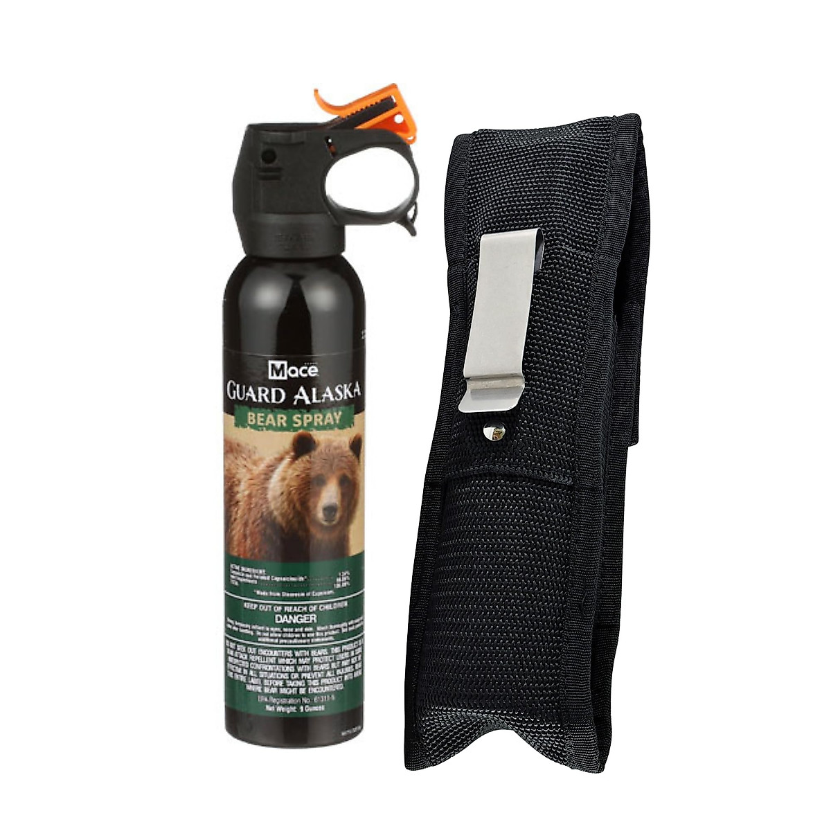 Bear Guard Alaska Bear Pepper Spray 9 Ounce Can with Nylon Holster