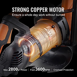 VEVOR Electric Concrete Saw, 16 in, 3200 W 15 A Motor Circular Saw Cutter with Max. 6 in Adjustable Cutting Depth, Wet Disk Saw Cutter Includes Water Line, Pump and Blade, for Stone, Brick