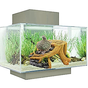 Turtle Basking Platform,Tortoise Resin Resting Reptile Habitat Ornament Aquarium Turtle Tank Decorations Reptile Hide Floating Ledge Resting Terrace for Turtles,Bearded Dragons,Lizard,Newts (Shape 2)