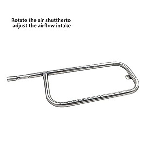 Zemibi Grill Burner Tubes, Stainless Steel Burner Tubes Replacement Parts for Weber Gas Grill Models Q200, Q220, Q2000, Q2200, BBQ Grill Repair Kits for 41862, 69956, 60041, 20 1/2", Sliver