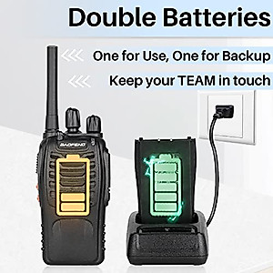 BaoFeng BF-88A Long Range BaoFeng Walkie Talkies for Adults with 12pcs 1500mah Batteries License Free 2 Way Radio Upgrade Version of BaoFeng BF-888S Two Way Radio(6 Pack)