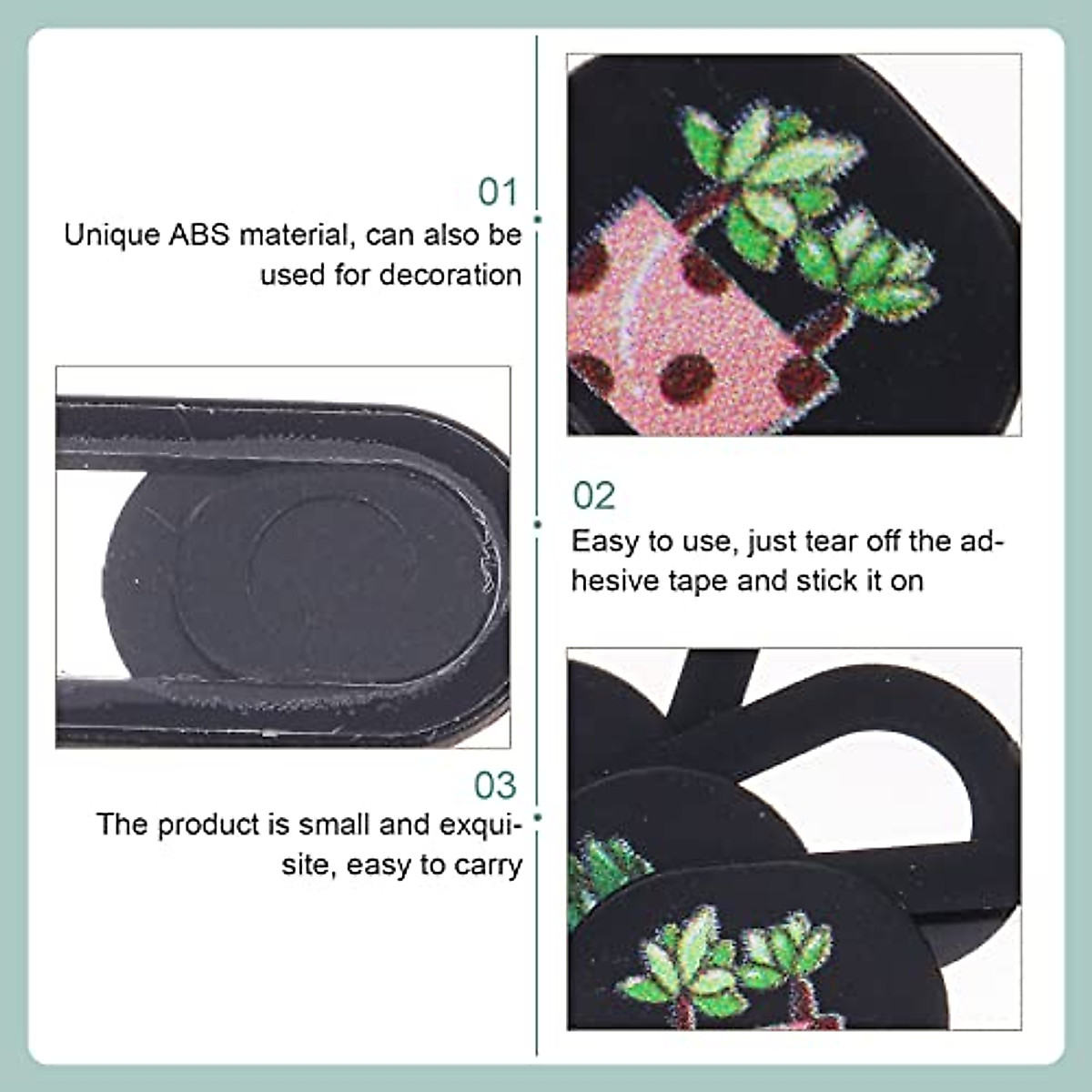 PartyKindom 3Pcs Camera Cover Tablet Webcam Lids Smartphone Privacy Covers Computers laptops Phone Webcam Cover Camera Slide Blocker phablet Mobile Phone Supplies Cell Phone abs Plastic