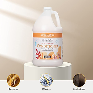 Ginger Lily Farms Botanicals Moisturizing Conditioner for All Hair Types, Coco Mango, 100% Vegan & Cruelty-Free, Coconut Mango Scent, 1 Gallon Refill