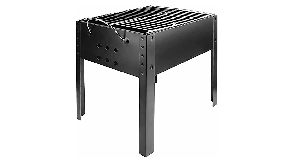LANTRO JS Portable Folding Charcoal Grill for Outdoor Cooking