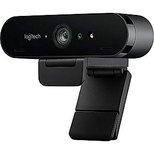 Logitech BRIO UHD 4K Webcam: (960-001105) with RightLight 3 and HDR Technology + Bundle Kit