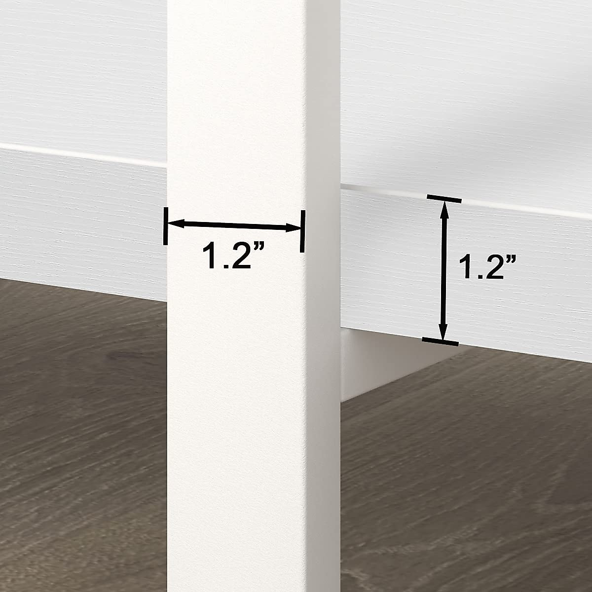 HSH 5 Tier Tall White Bookshelf, Metal and Wood Storage Book Shelves for Bedroom Living Room Office, Modern Large White Bookcases and Bookshelves 5 Shelf, Farmhouse Open Vertical Display Book Shelf