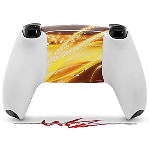 WraptorSkinz Skin Wrap compatible with Sony PS5 DualSense Controller Mystic Vortex Yellow (CONTROLLER NOT INCLUDED)