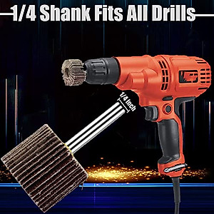 Mixiflor 24 Pcs Abrasive Flap Wheel Sander Set, 80 Grit Sanding Flap Wheel, 1/4" Shank Flap Wheel Sander for Drill, Die Grinder Flap Wheel for Remove Rust