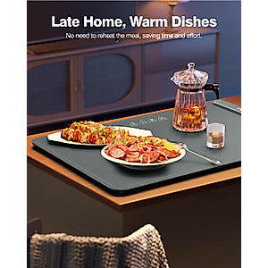 iTRUSOU Electric Warming Tray - Full Surface Heating,Rollable & Portable,Premium Silicone Nano-Material,3 Temperature Settings,Auto Shut-Off -Versatile Food Warmer for Gatherings,Parties,Everyday Use