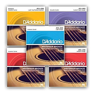 D'Addario EJ26-3D 3-Pack Phosphor Bronze Custom Light 11-52
