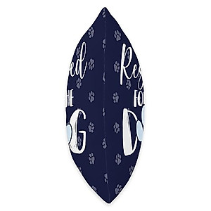 DogThemeDecor Reserved Paw Print Funny Dog Theme Blue Throw Pillow, 16x16, Multicolor