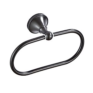 UKCOCO Hand Towel Wall Hanger Oval Towel Rack Towel Hangers Kitchen Hand Towel Ring Towel Hanging Ring Bathroom Towel Hooks Bath Towel Holder Single Stainless Steel to Rotate Toilet Paper