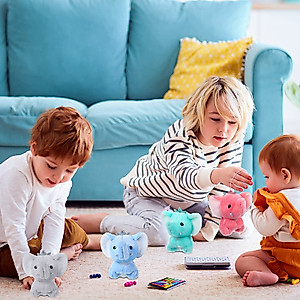 8 Pcs Operation Christmas Plush Mini Elephant Stuffed Animals 4 Inch Soft Forest Elephant Toys for Baby Shower Boys Girls Birthday Party Christian Charity Donation Supplies(Elephant, 4 Inches)