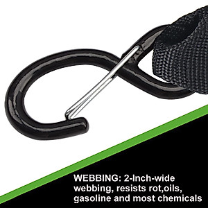 XSTRAP STANDARD 1PK 2''x 13' Gunwale Tie-Down, Marine Boat Trailer Strap with Hooks