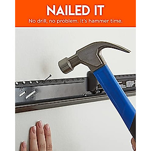 ECHOGEAR No Drill TV Drywall Mount - Slim No Stud Design Holds TVs Up to 100lbs with Nails - Easy Install with No Drilling Required