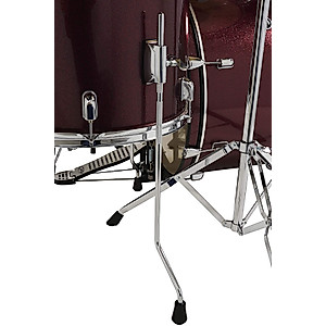 Pacific Drums Center Stage Complete Drumkit, 5 Drum Set, Ruby Red Sparkle, 7x10, 8x12, 14x16 Floor, 16x22 Kick, 5x14 Snare (PDCE2215KTRR)