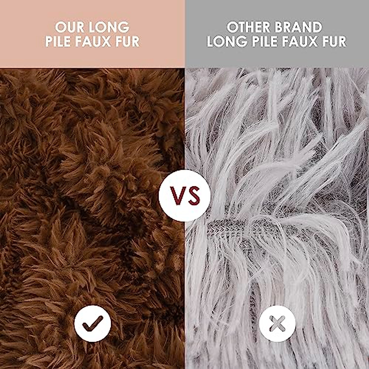 EVERGRACE Luxury Fluffy Faux Fur Throw Blanket with Long Pile, Super Soft Plush Cozy Blanket and Throws for Bed, Thick Warm Fuzzy Caramel Brown Throw Blanket for Couch, Sofa, Chair, 50x60 inch