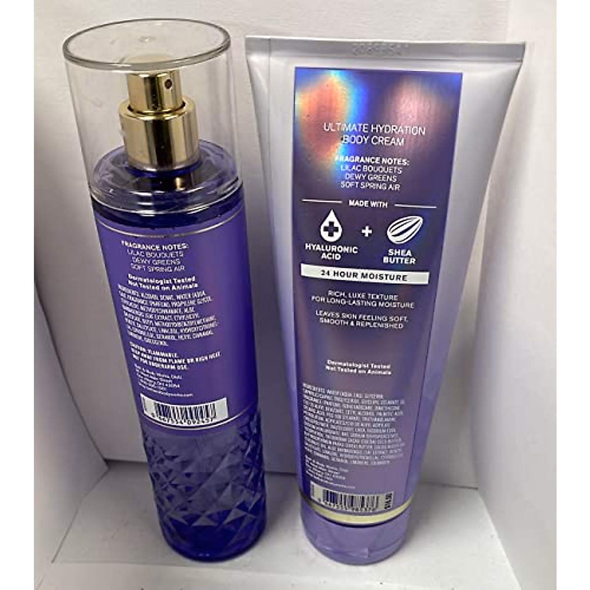 Generic Bath and Body Works - Fresh Cut Lilacs - Gift Set - Fine Fragrance Mist And Body Cream - 2021, Full Size