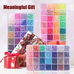 QUEFE 12600pcs, 84 Colors Clay Beads Kit for Bracelet Making, Heishi Beads Flat Round Polymer Clay Spacer Beads with Pendant Charms Kit and Letter Beads, Crafts for Earrings Bracelets Necklace