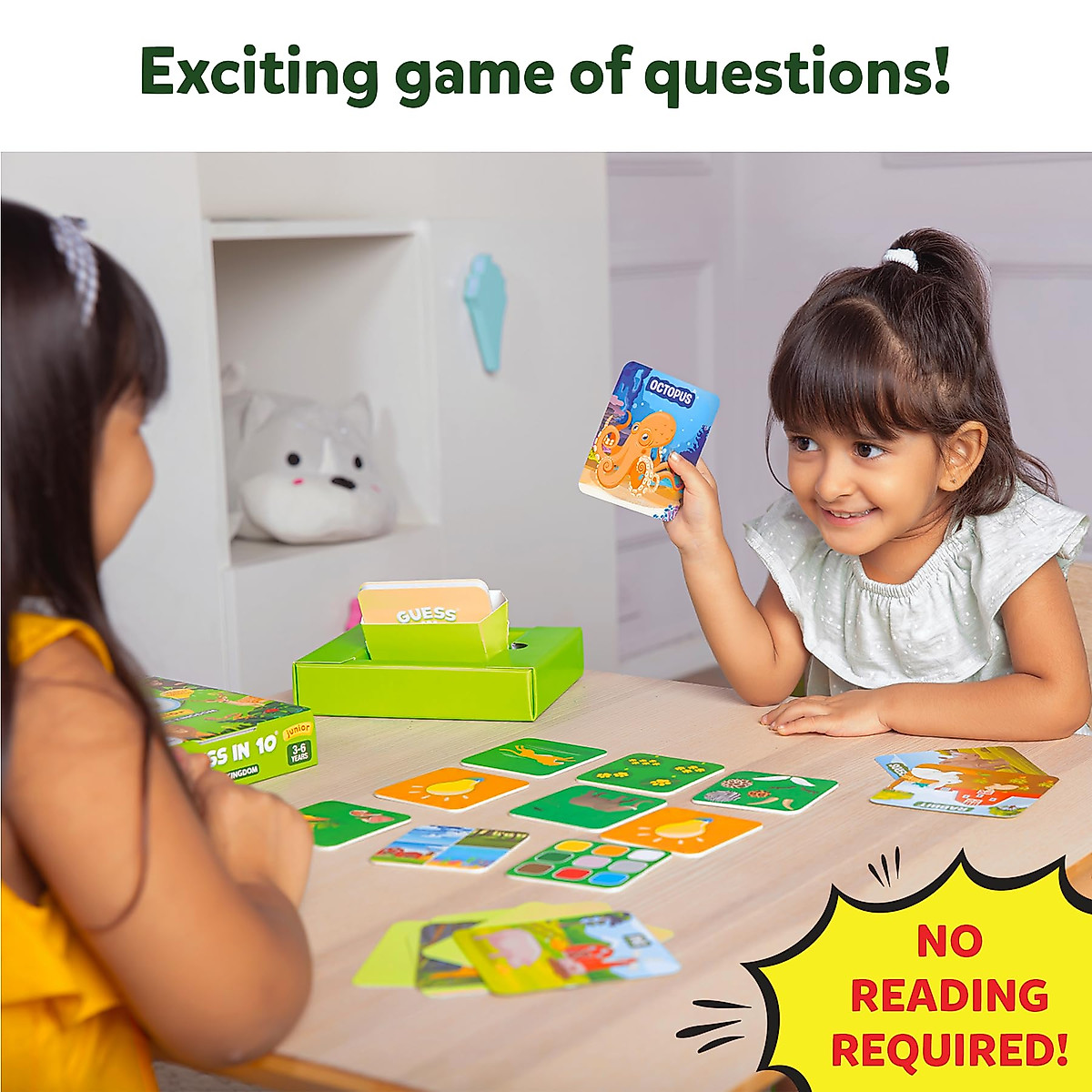 Skillmatics Card Game - Guess in 10 Junior Animals for Kids, Boys, Girls Who Love Educational Toys, Travel Games, Gifts for Ages 3, 4, 5, 6