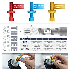 iCrimp Deutsch Solid Contacts Crimping Tool AWG 26-12 for Size 12,16,20 applicable to DT,DTP,DTM serie