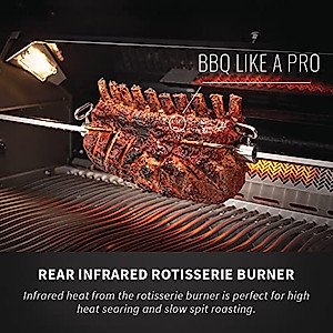 Napoleon PRO665RSIBNSS-3 Prestige PRO RSIB Natural Gas Grill, 665 sq.in. + Infrared Side and Rear Burners, Stainless Steel