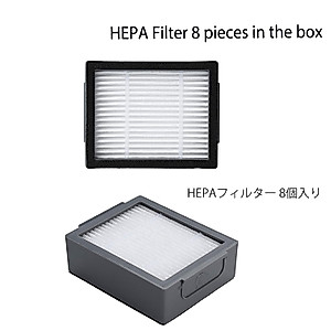 JoyBros Replacement Parts Accessories for iRobot Roomba evo Combo e5 e6 i1 i2 i3 i4 i5 i6 i7 i8 j5 j7 j8 Plus,2 Set Rubber Brushes 8 Filters/HEPA 8 Side Brushes