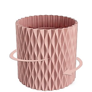 Lebenrich Rotating Pen Pencil Holder for Desk, 5 Slots Unique Pink Desk Pen Organizer Easthetic Desktop Supplies and Accessories for Women Girls, Pen Cup Pencil Caddy for Office Home Art Supply