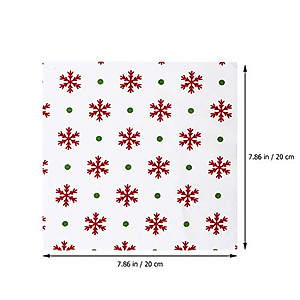 20Pcs Christmas Cotton Fabric Floral Quilting Cloth Piece Fat Patchwork Bundles Quarters Precut Scraps for Xmas Dress Cloth Bag Sewing DIY Craft 20x20cm Random Color