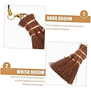 LABRIMP Small Broom Pendant Hard Brown Silk Hand Made