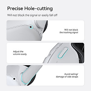 KIWI design VR Shell Protective Cover with Two Side Protective Shell, Compatible with Quest 2 Accessories (Translucent)