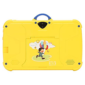 Pomya Kids Tablet,Toddler Tablet,7 Inch Kids Tablet,1GB RAM 8GB ROM, HD Eye Protection Screen Dual Camera Toddler Tablet, Kids Tablet with Stand Protective Case (Yellow)
