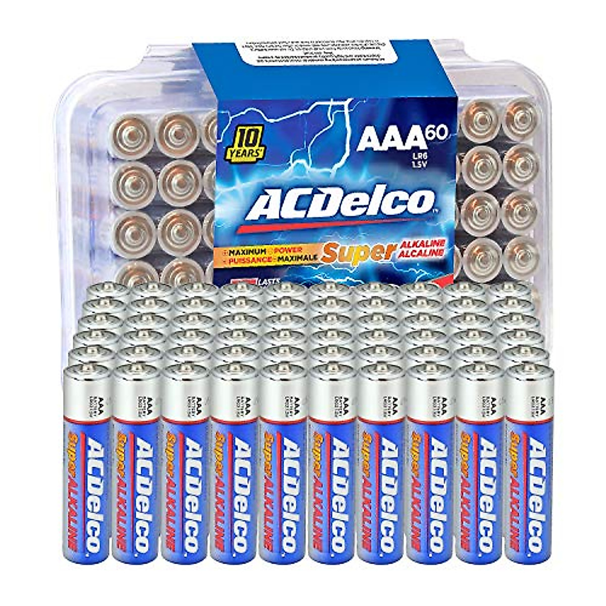 Powermax ACDelco 60-Count AAA Batteries + ACDelco 12-Count 9 Volt Batteries