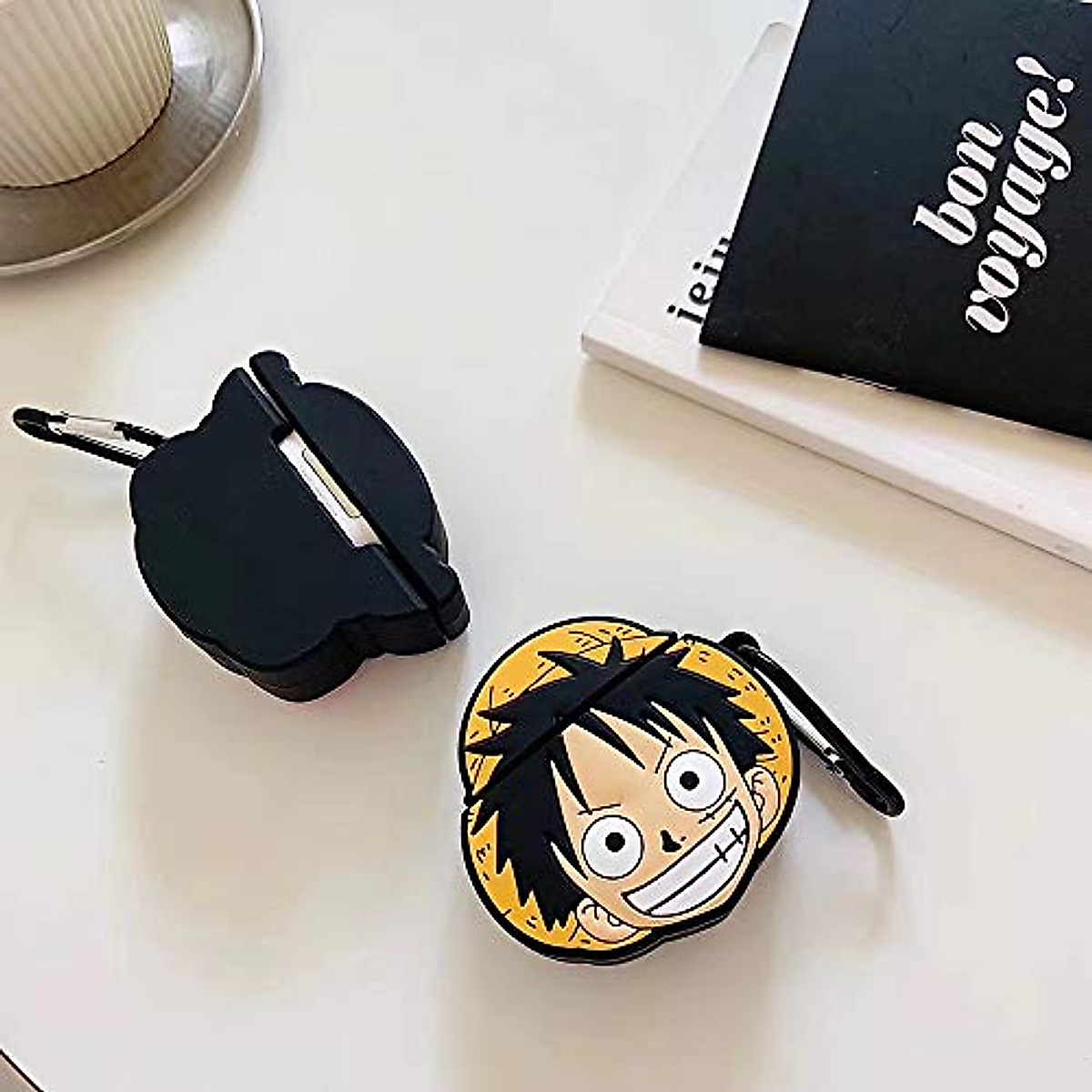 Used forAirpods 1&2 Charging Case Cover , Cute Cartoon Anime AirPods Case ,Silicone Airpods Cover with Keychain (Lufi)